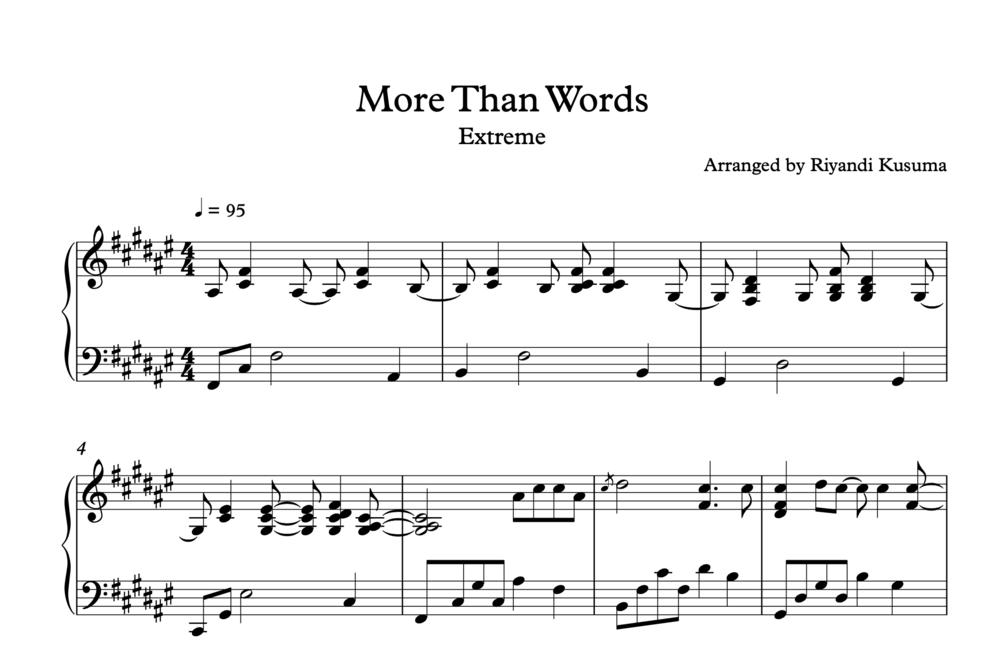 More Than Words - Extreme (Sheet Music)