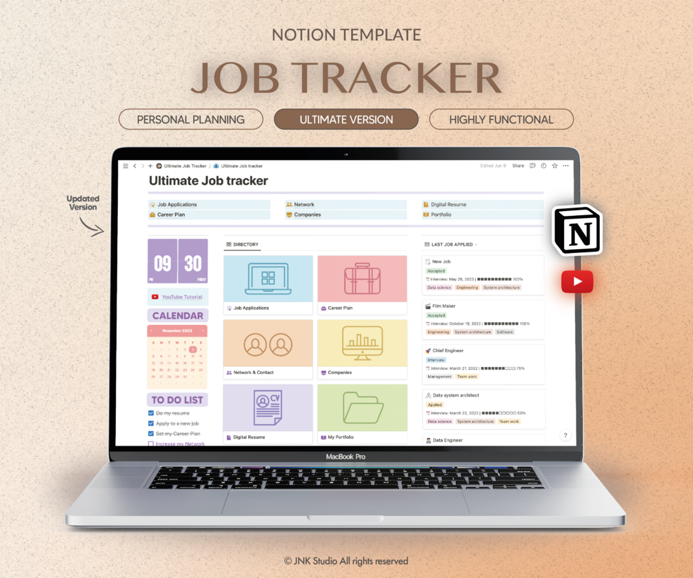 Ultimate Job Tracker Notion Template