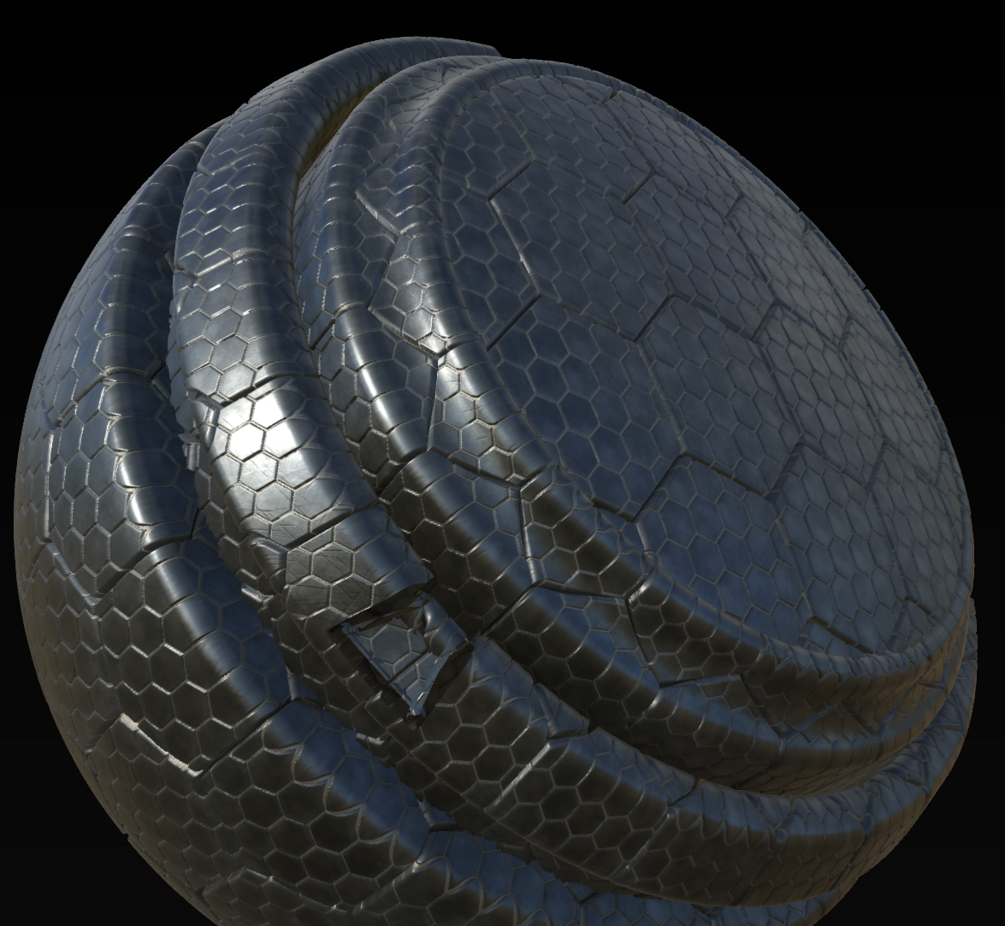 Hexagon metal wall texture 2K