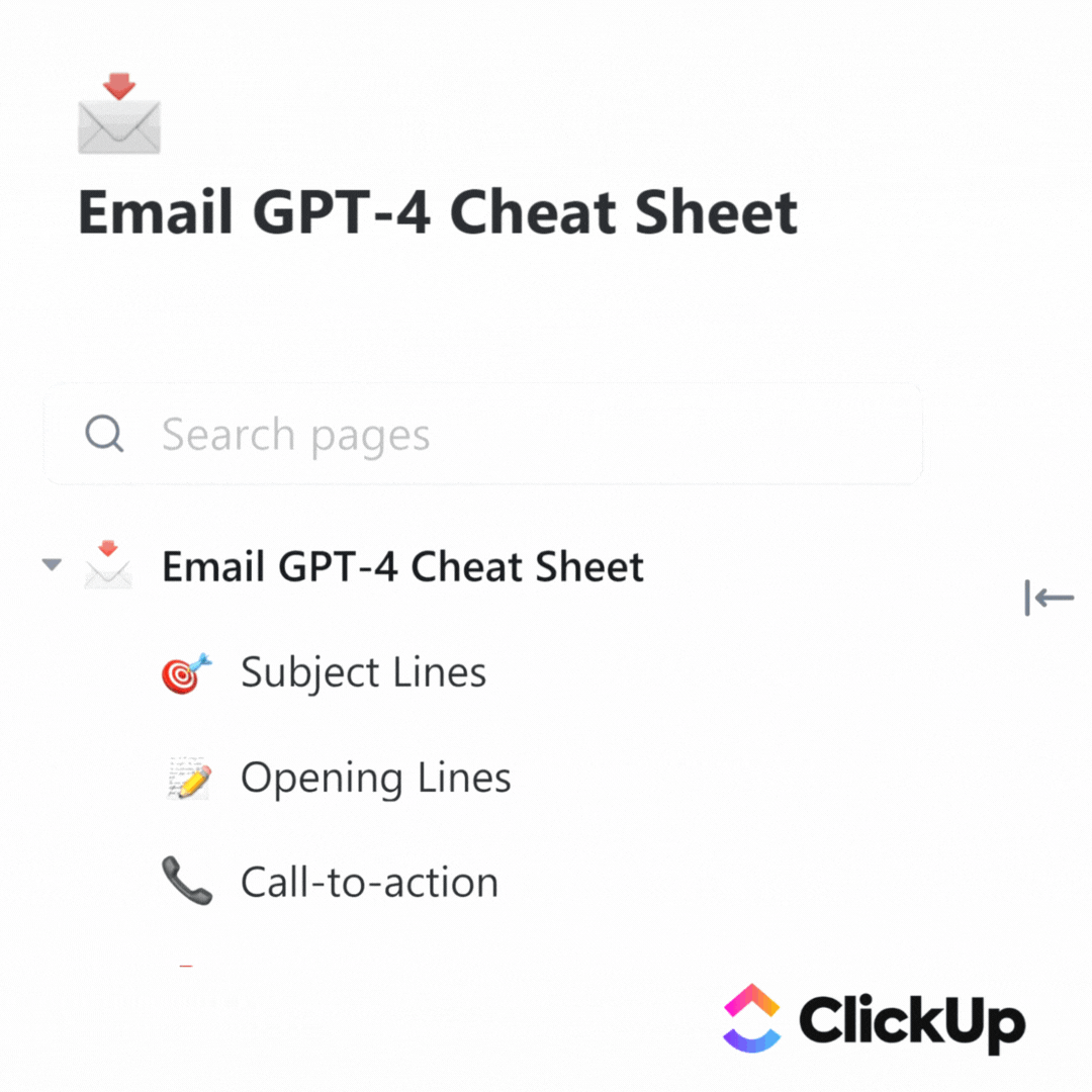 Email GPT 4 Cheat Sheet