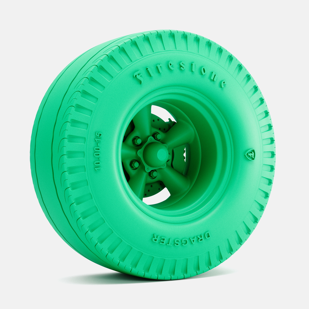 1/24 Scale, 15x10 Torq Thrust D Wheel, Firestone Dragster Slick