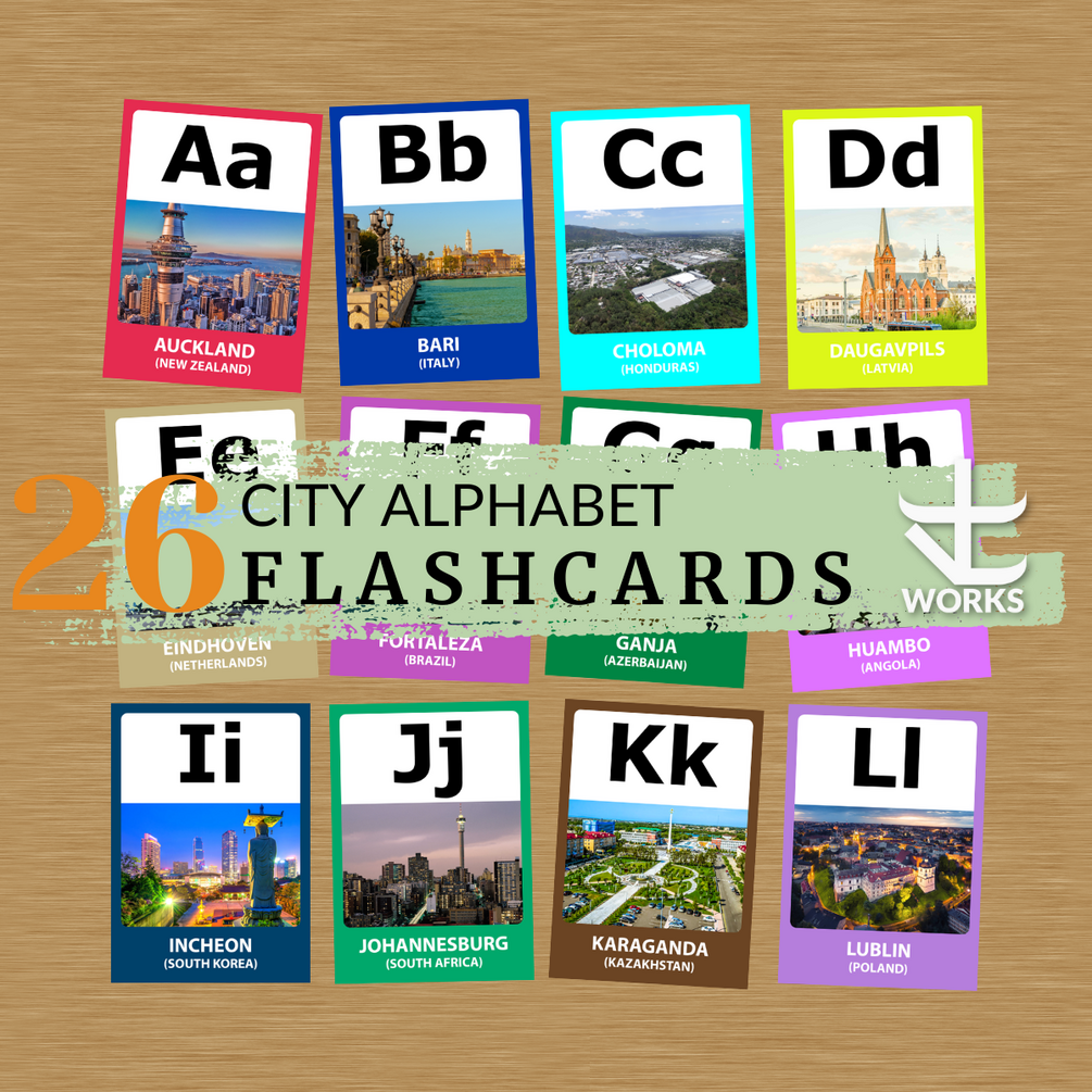 City Alphabet Flashcards