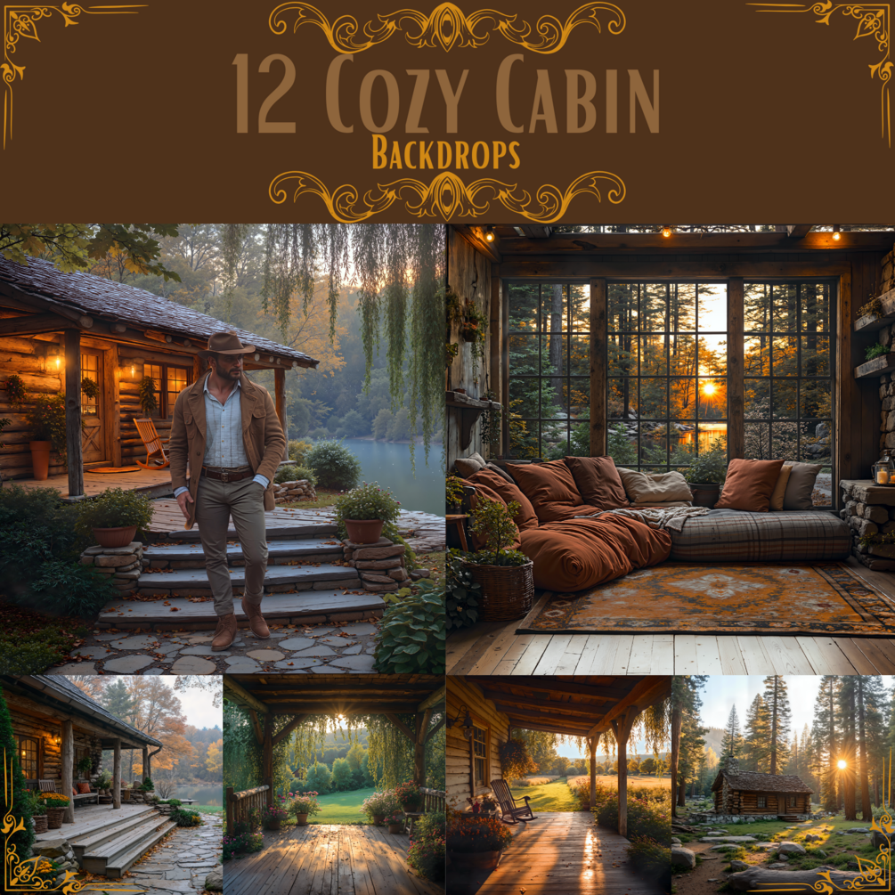 12 Cozy Cabin Backdrops