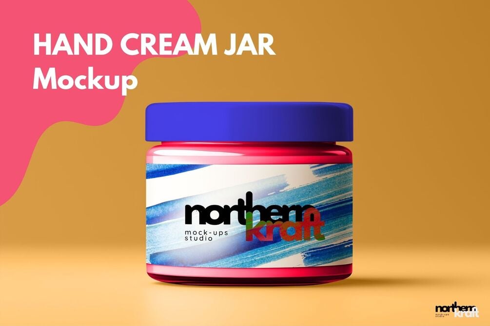 Hand Cream Jar Mockup