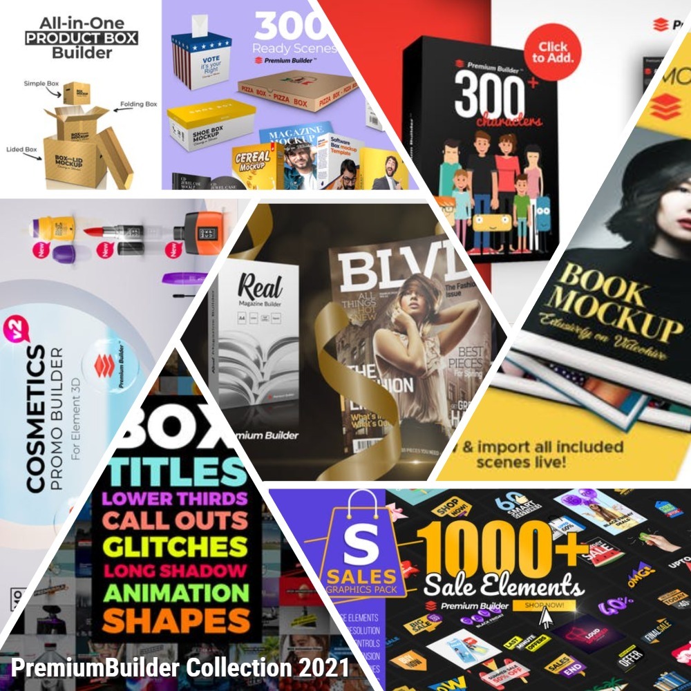 Primium building bundle pack collection for Ae and Pr