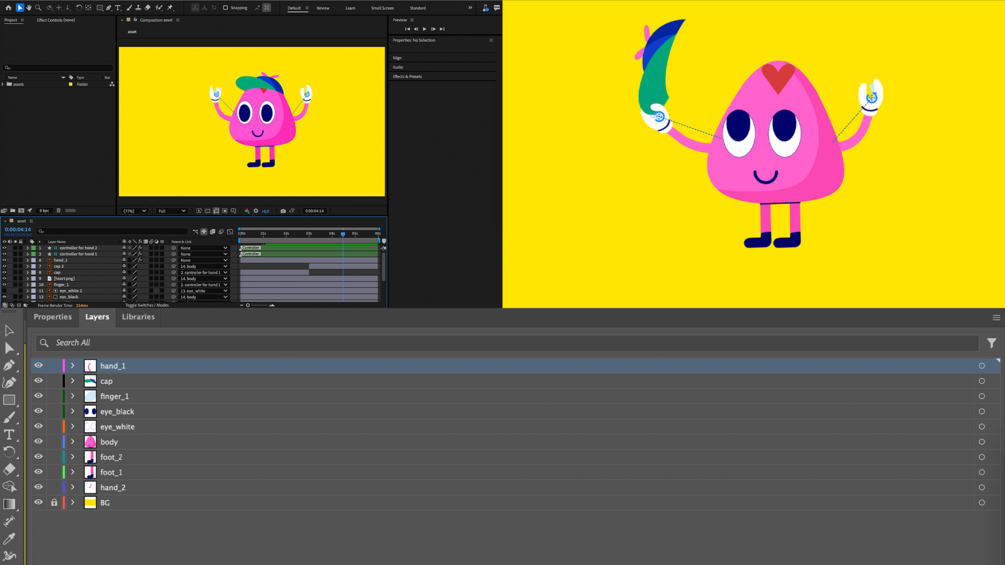 Animating a Cute Cartoon Character Scenes in 2024 After Effects Tutorial