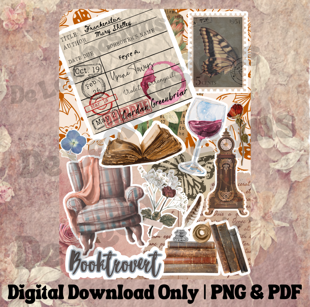 Printable Kindle Insert | Cozy Bookish "Stickers"