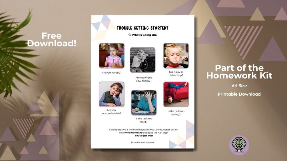 FREE Homework Troubleshooting Visual Guide | One-Page Printable | A4 Size