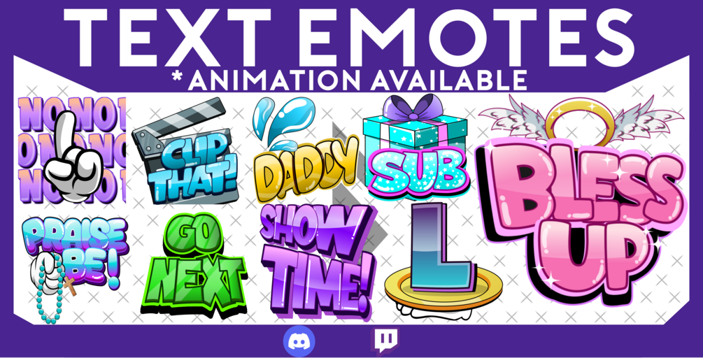 Animated Text Emote Pack #1 - "Clip That!", "GO NEXT", "NO"