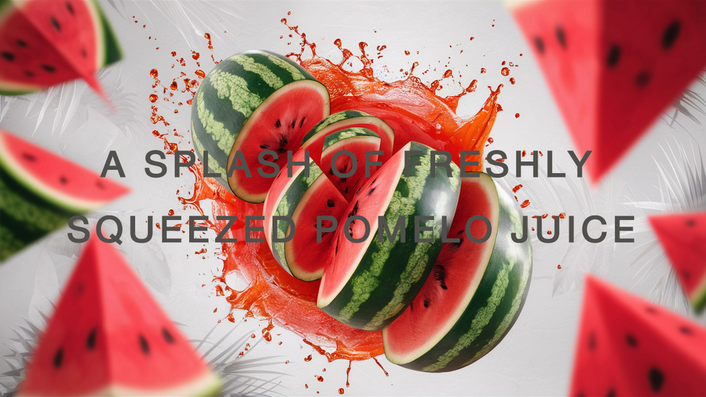 a Watermelon juice advertisement, featuring a flying Watermelon that ...