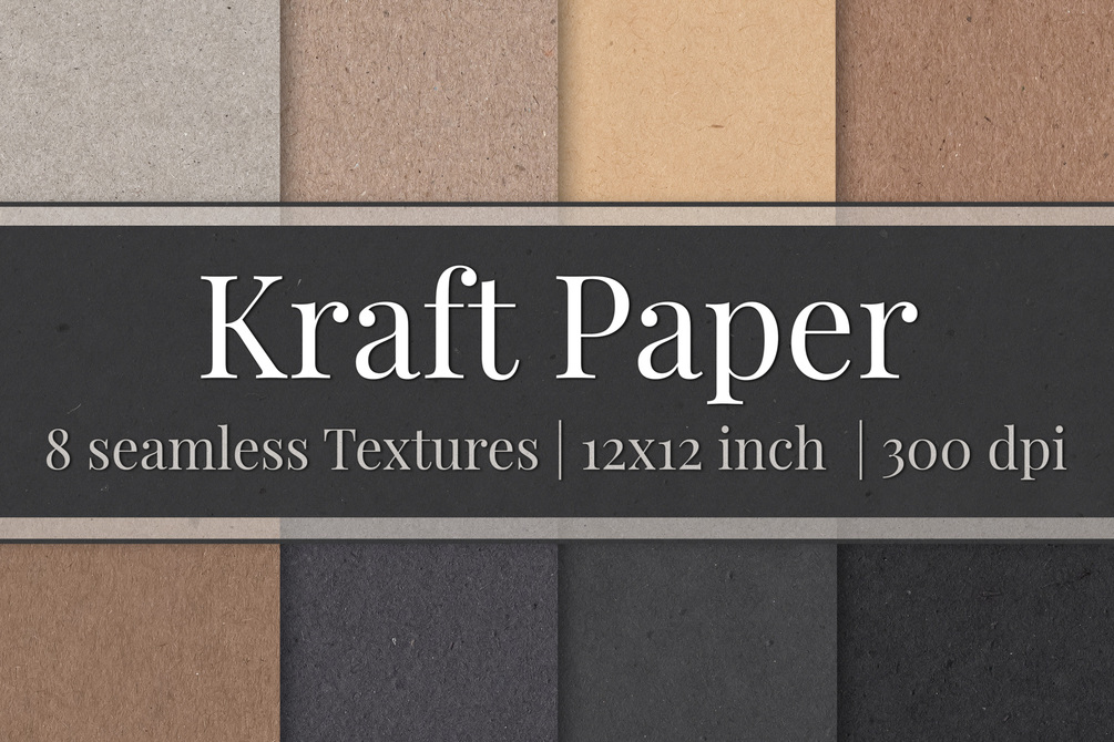 Neutral Kraft Paper Textures | 8 Digital Papers