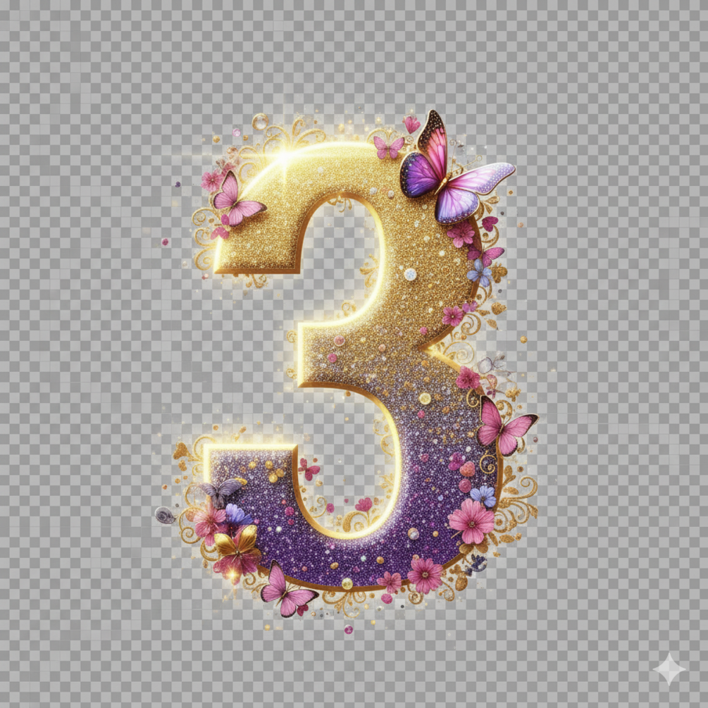 Fancy Letters PNG – FREE Sample (A–E & 0–4 | Try Before You Buy