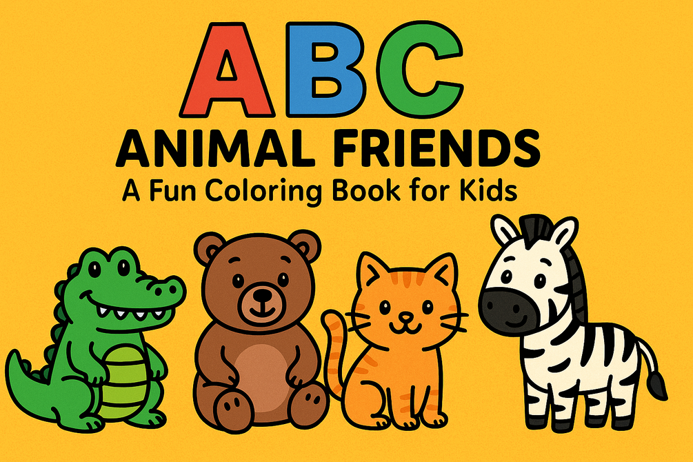 ABC Animal Friends – A Fun Coloring Book for Kids