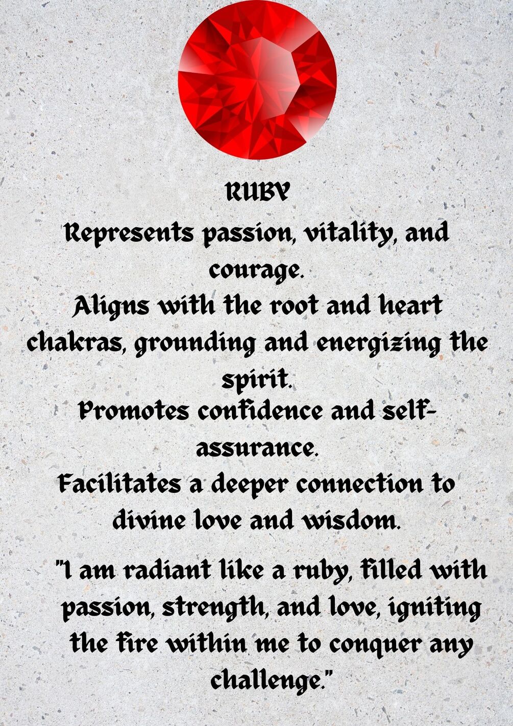 RUBY GEM CARD