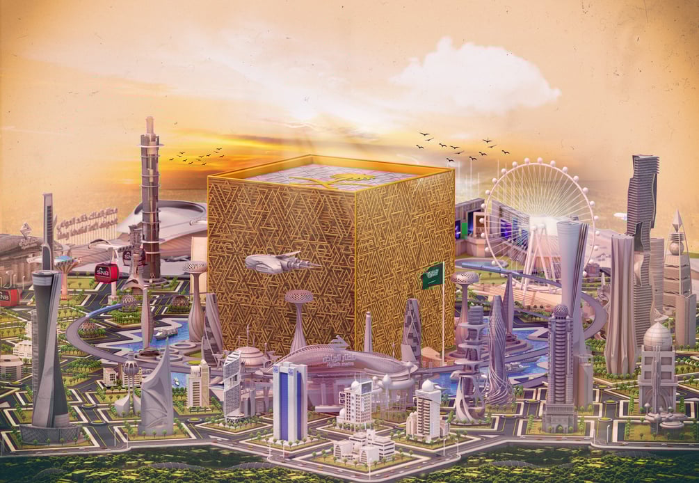 (C4D R21) Saudi Arabia Vision 2030 Standard Render + Materials