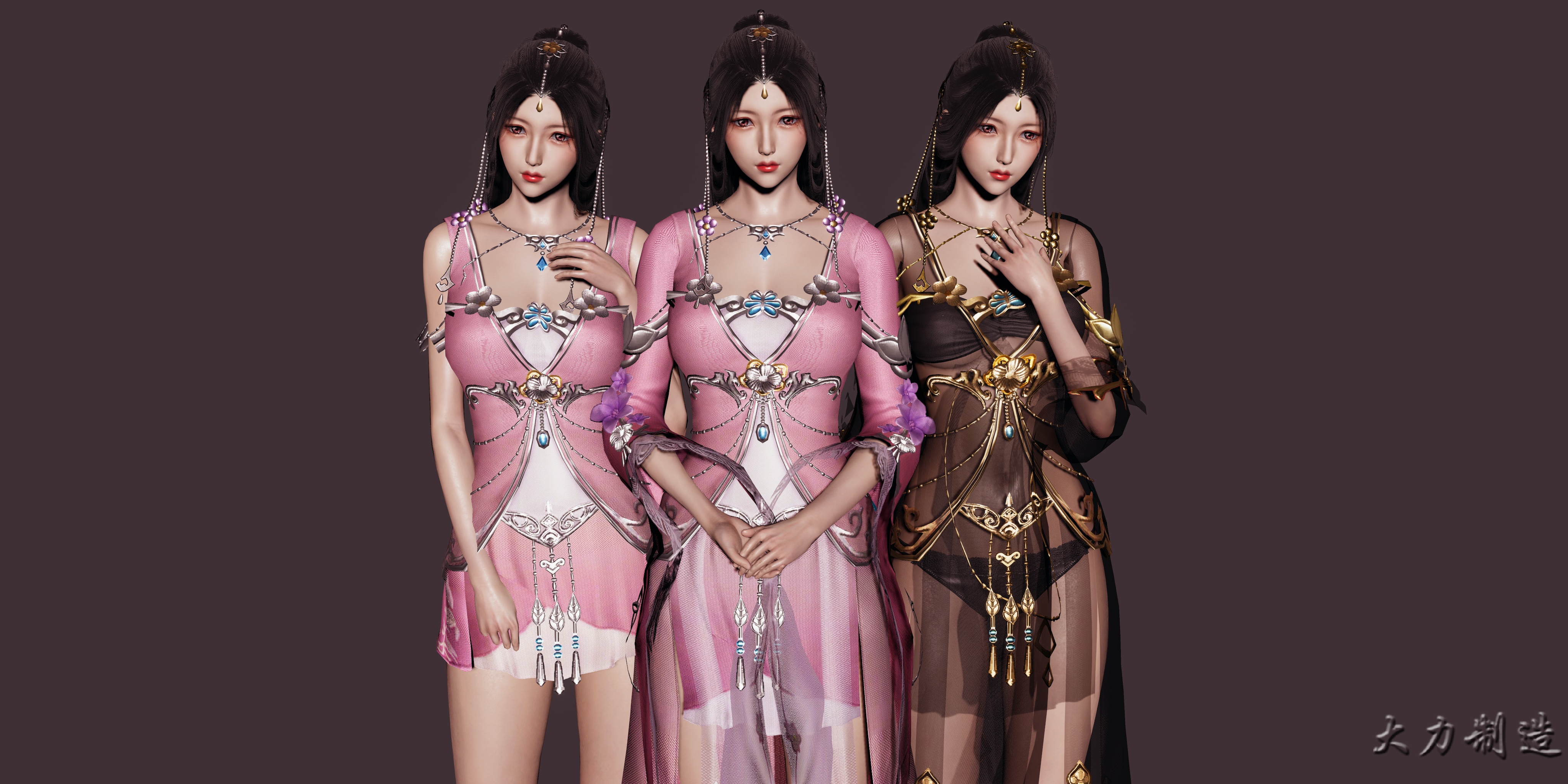 053 - HS2（HoneySelect2）+AI（AI-Syoujyo）MOD 通用-大力-雪芷丹华-附带模特