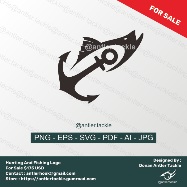 Snook Fish Anchor Fishing Logo Illustration Designed By Donan Antler Tackle