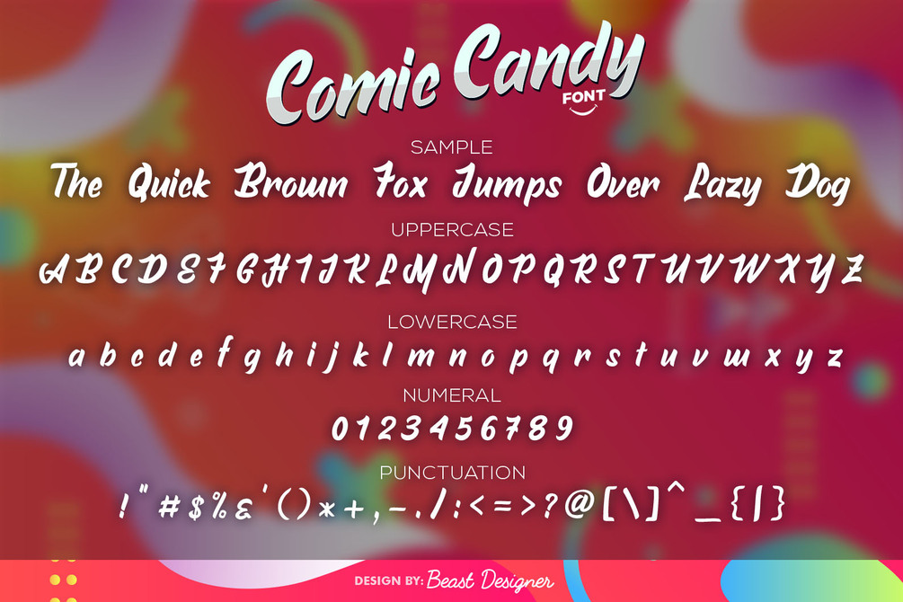 Comic Candy Script Handwritten Font by Beast Designer