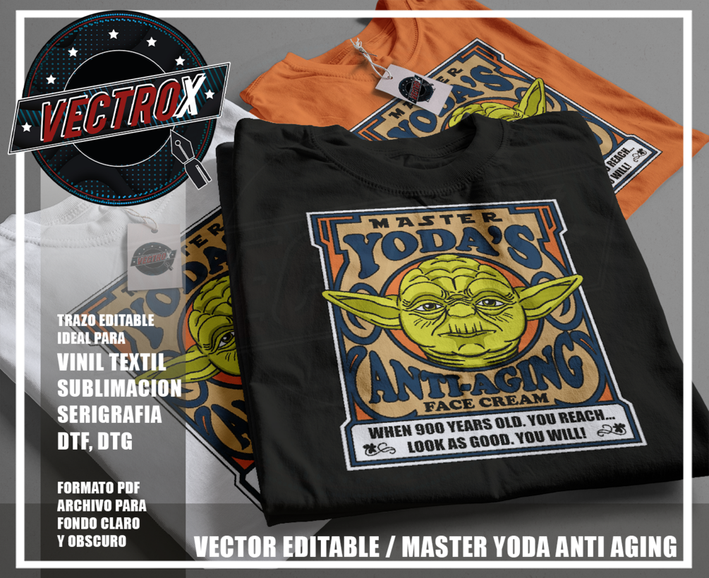 Vector Editable - Master Yoda Anti Aging