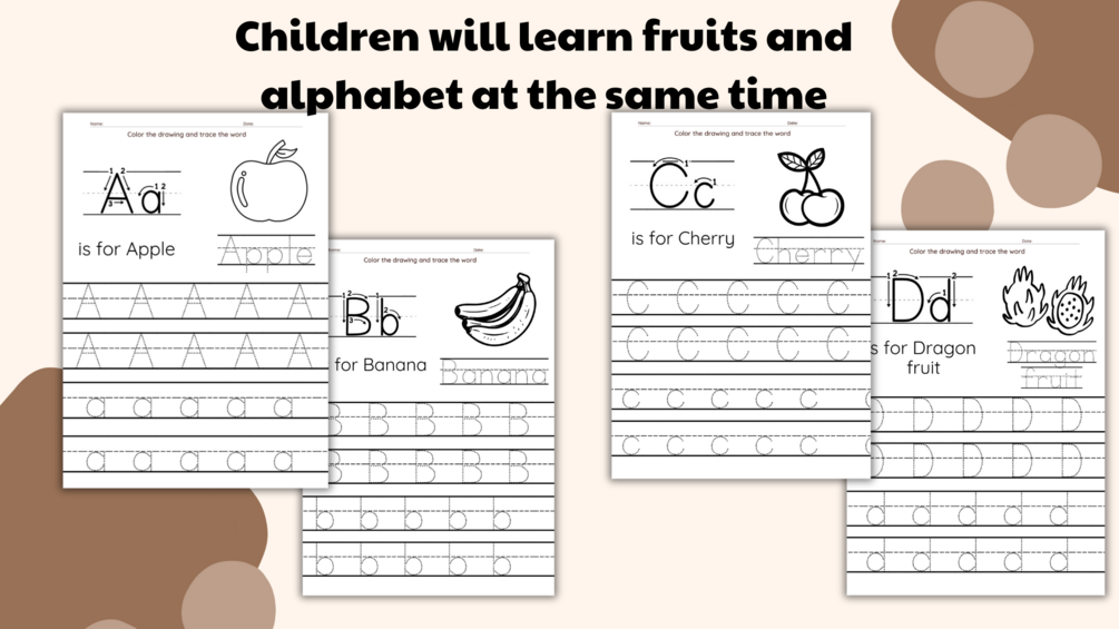 Tracing and Coloring the Alphabetic Letters Worksheet