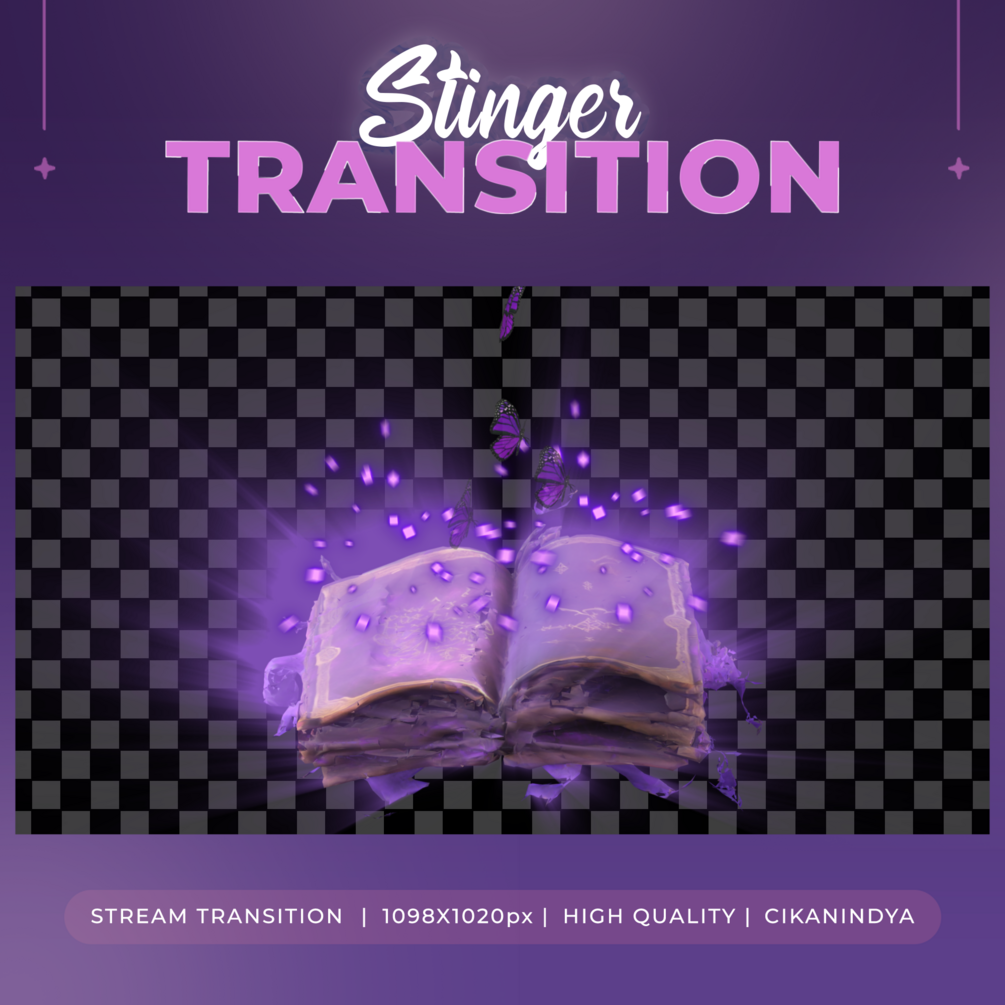 Animated Stinger Transition Magic Book Burst | Mystical Overlay with ...