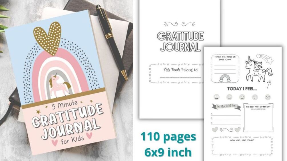 Gratitude Journal for Kids: 5 Minute Gratitude Journal Daily - KDP Interior