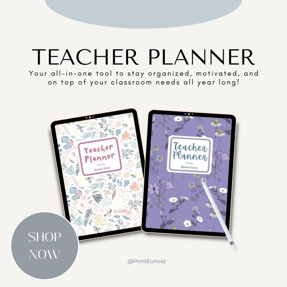 Teacher Planner_30+ pages with 2 designs you can choose from