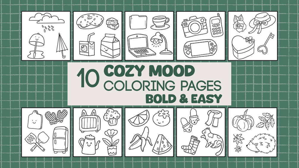 Cozy Coloring Page Bold and Easy V1