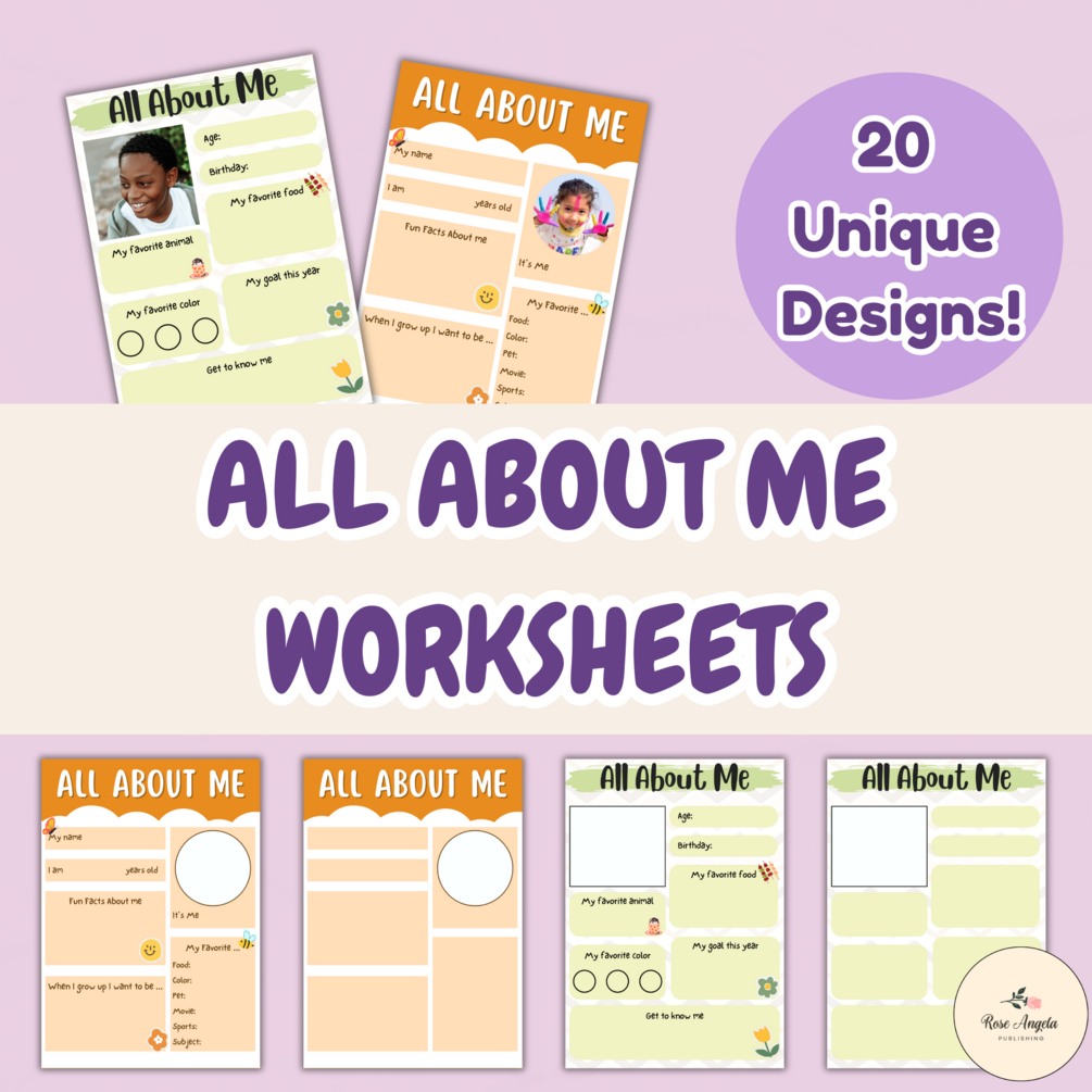 Discover Me: Fun All About Me worksheets for kids!