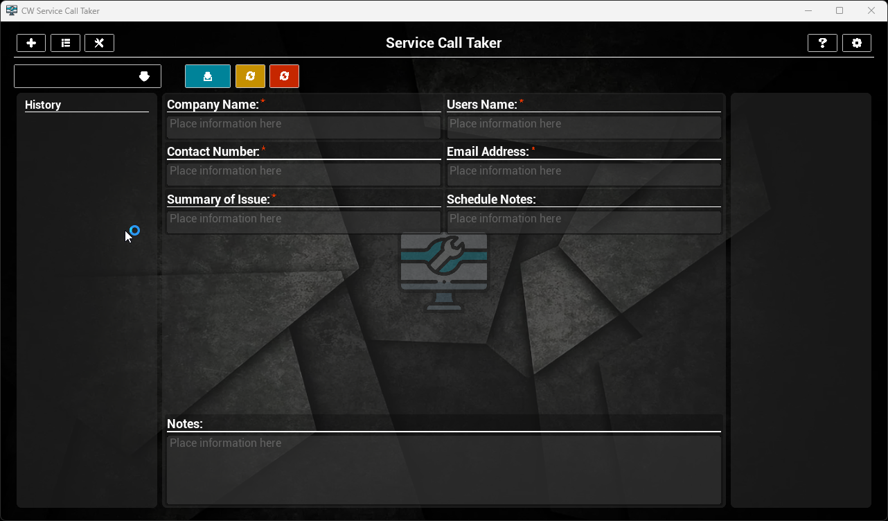 CW Service Call Taker - Dispatcher and CSR Call Taking Software