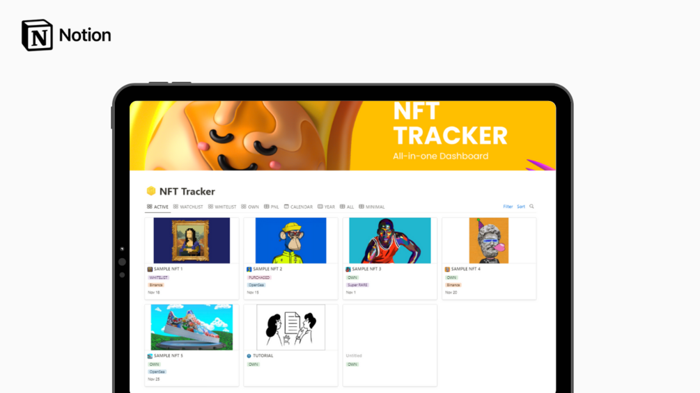 Notion NFT Tracker