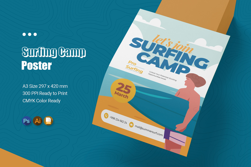 Surfing Camp Poster