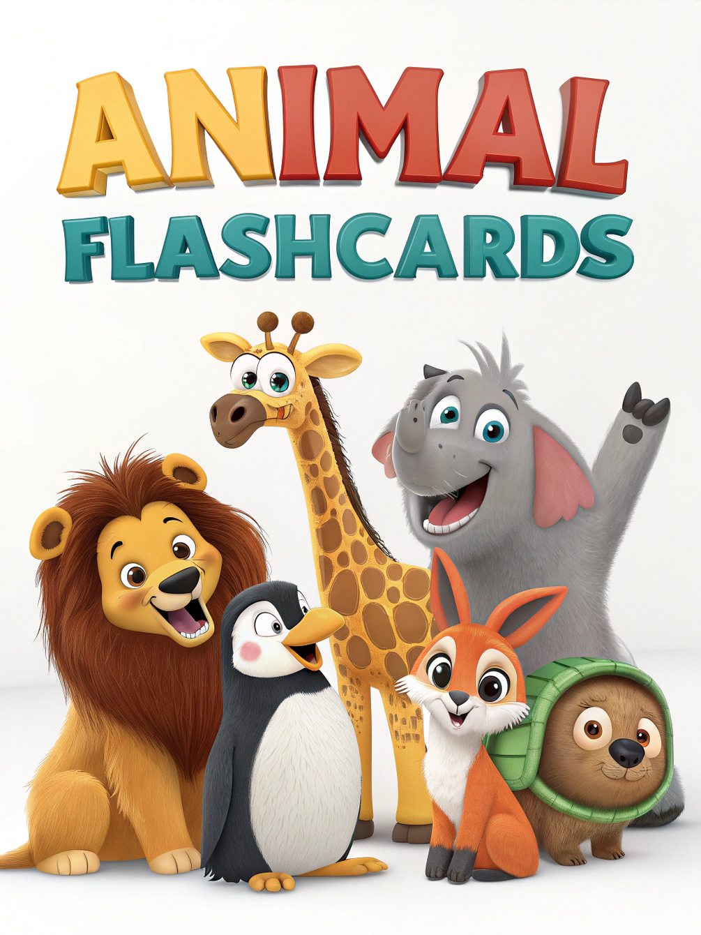 🦁 3D Animal Flash Cards – Instant Download! 🐾 (31 Printable Cards for ...