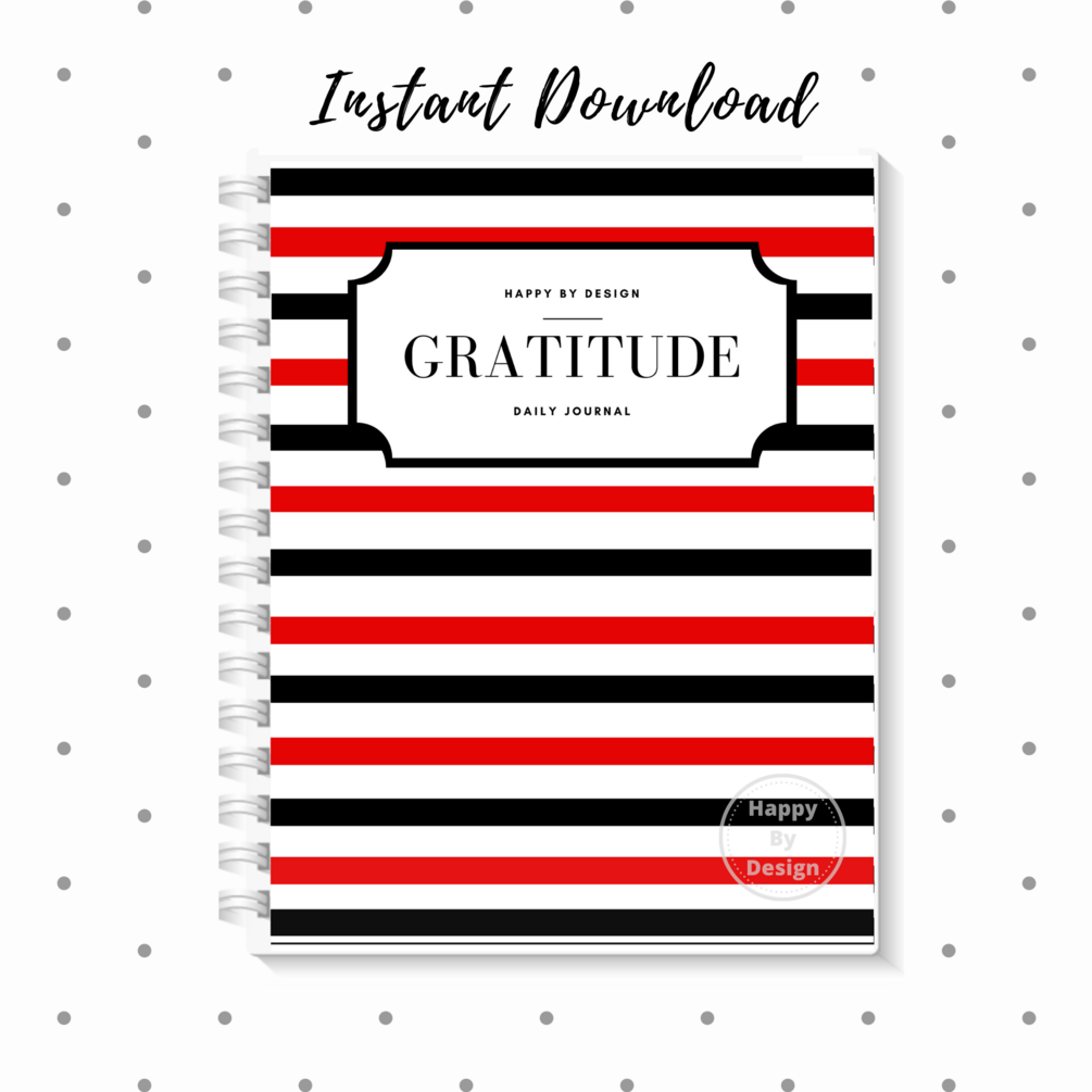 Gratitude Printable Journal - Red