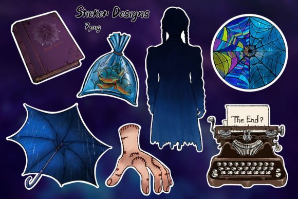 Wednesday Sticker Designs