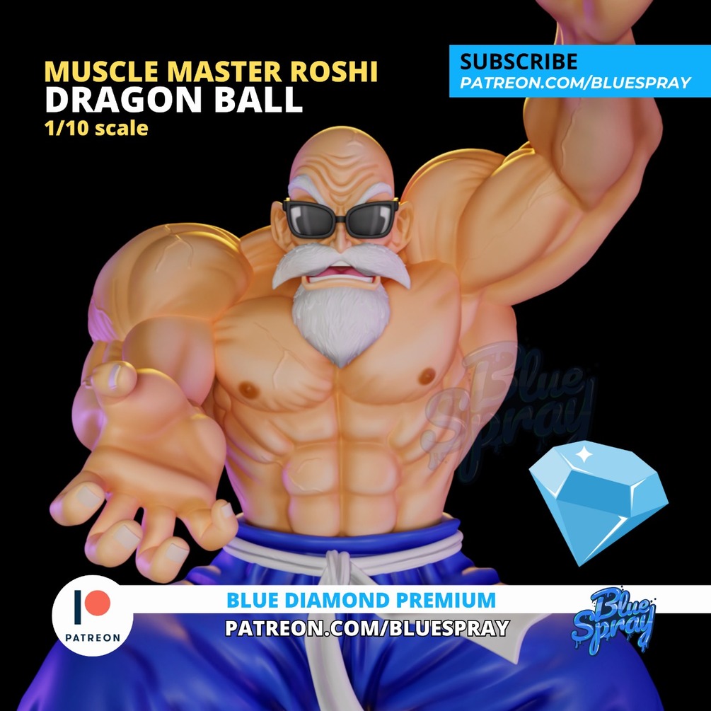 Muscle Master Roshi Sculpture (Dragon Ball) - BlueSpray3D Models