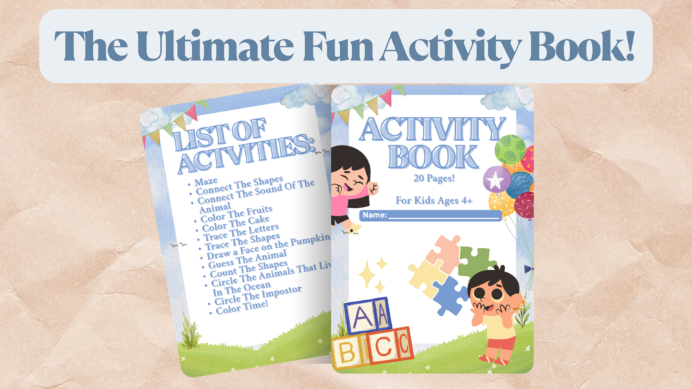 The Ultimate Fun Activity Book: Mazes, Colors, and More!