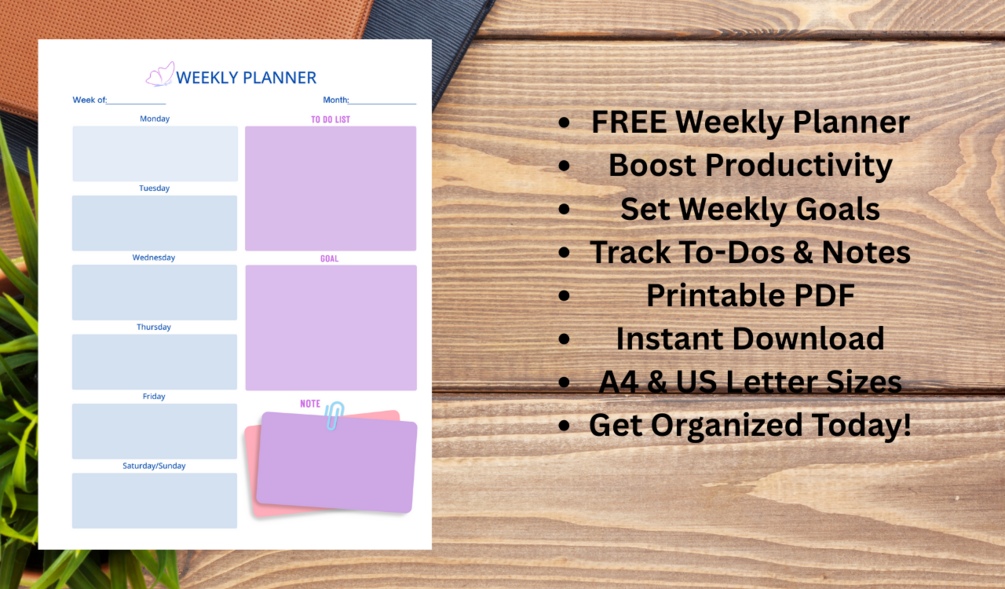 Free Printable Weekly Planner – Stay Organized & On Track (PDF)