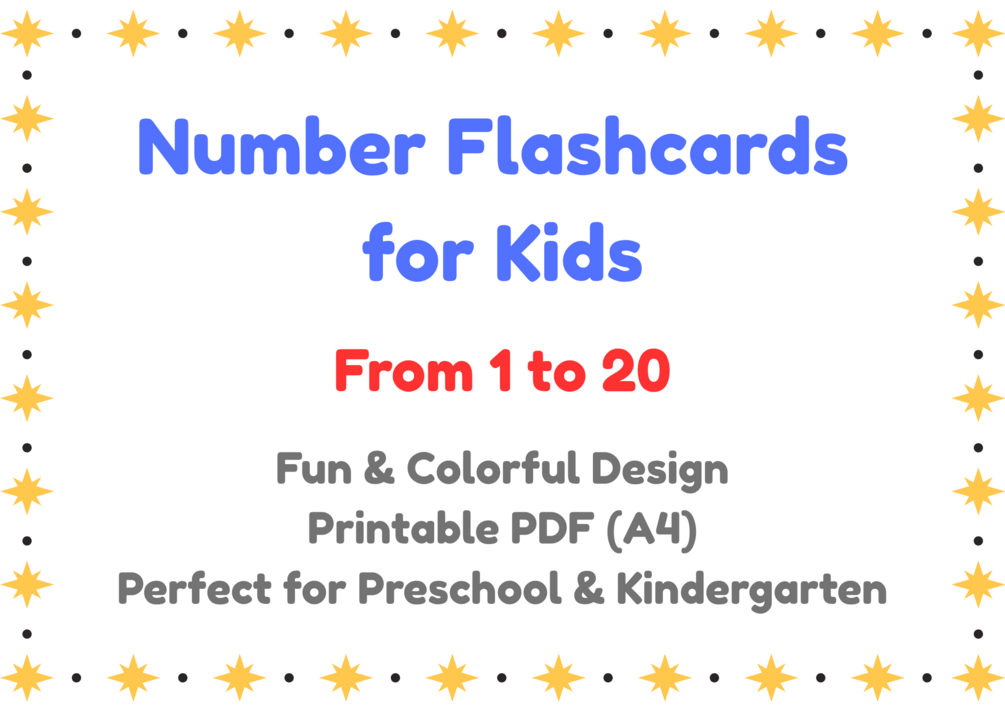 Printable Kids Number Flashcards 1–20 – Fun & Colorful Learning for ...