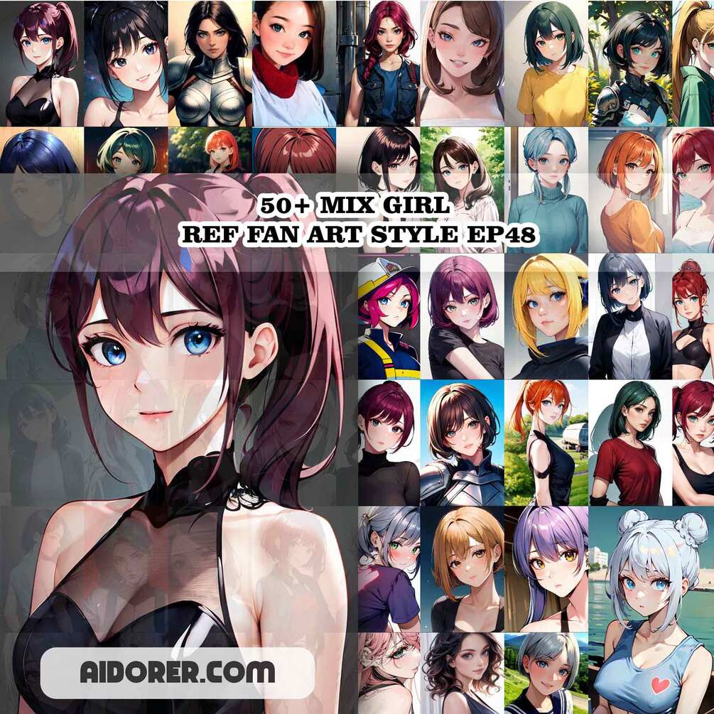 50+ MIX GIRL REF FAN ART STYLE EP48