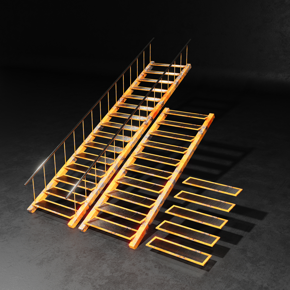 Industrial Stairs - Generator (K-Pack / Blender)
