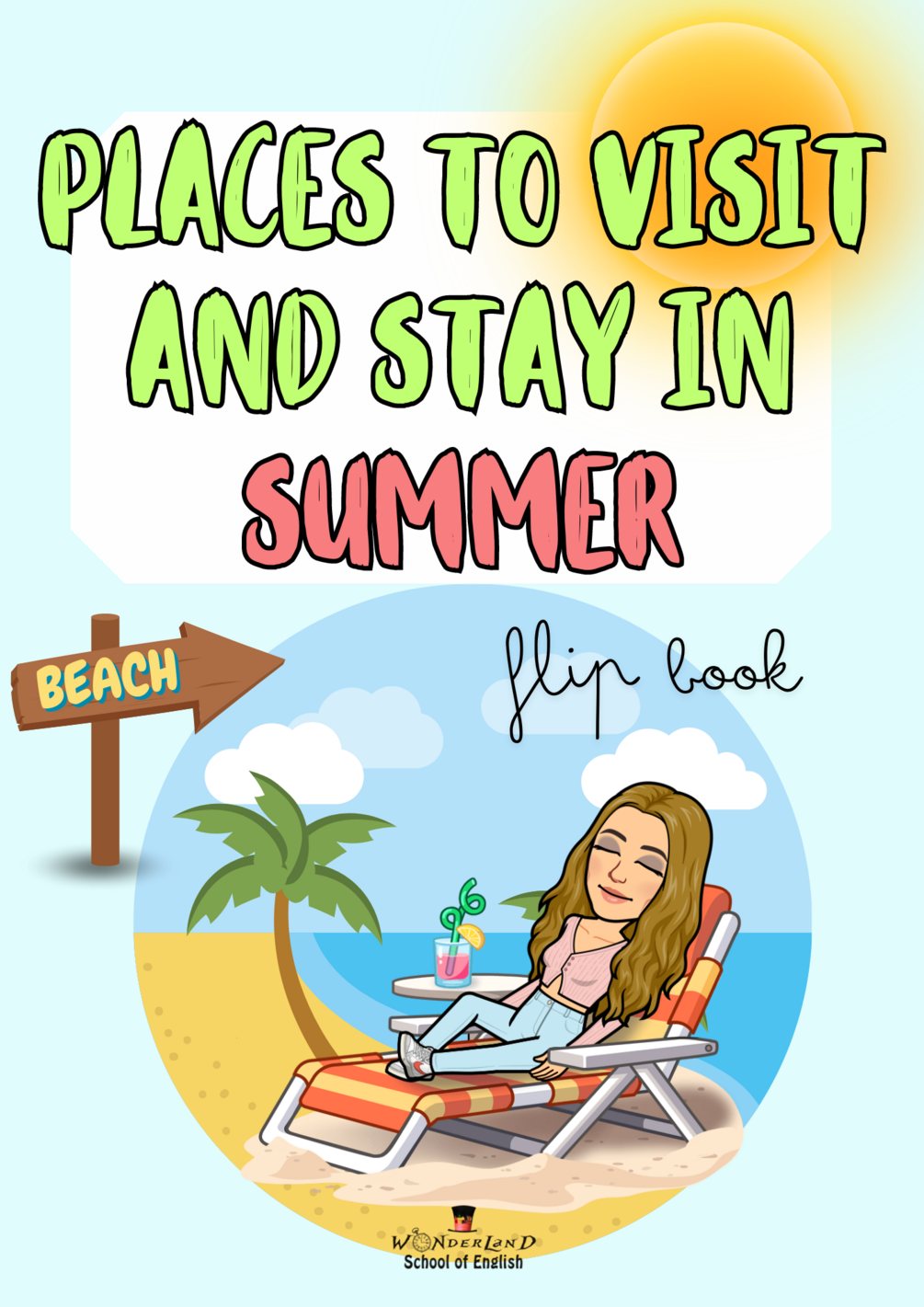 Summer places flip book