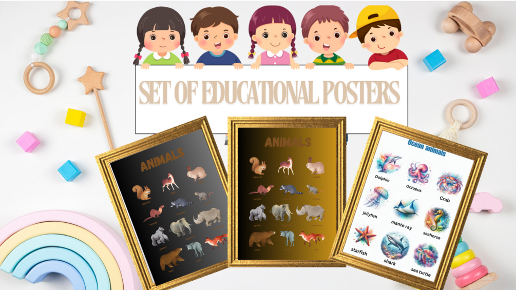 Set of educational posters