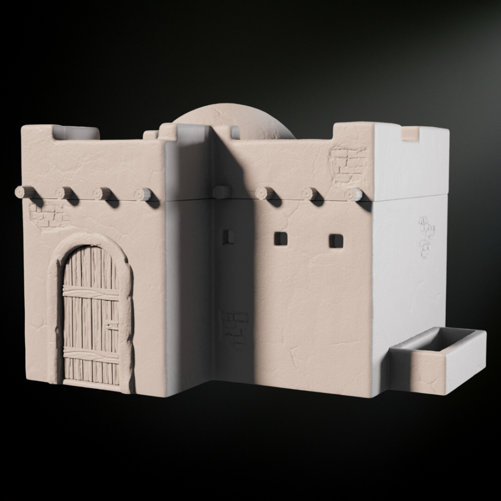 Sci-Fi Desert House XIII STL File – 3D Printable Terrain for Wargaming ...