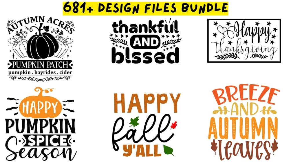 Ultimate Autumn Extravaganza: 681+ Design Files Bundle