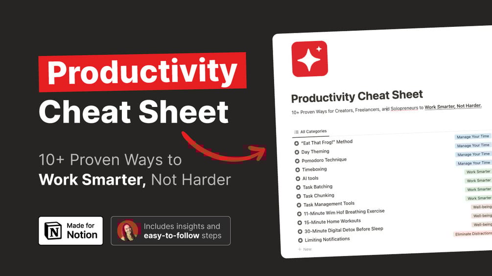 Productivity Cheat Sheet