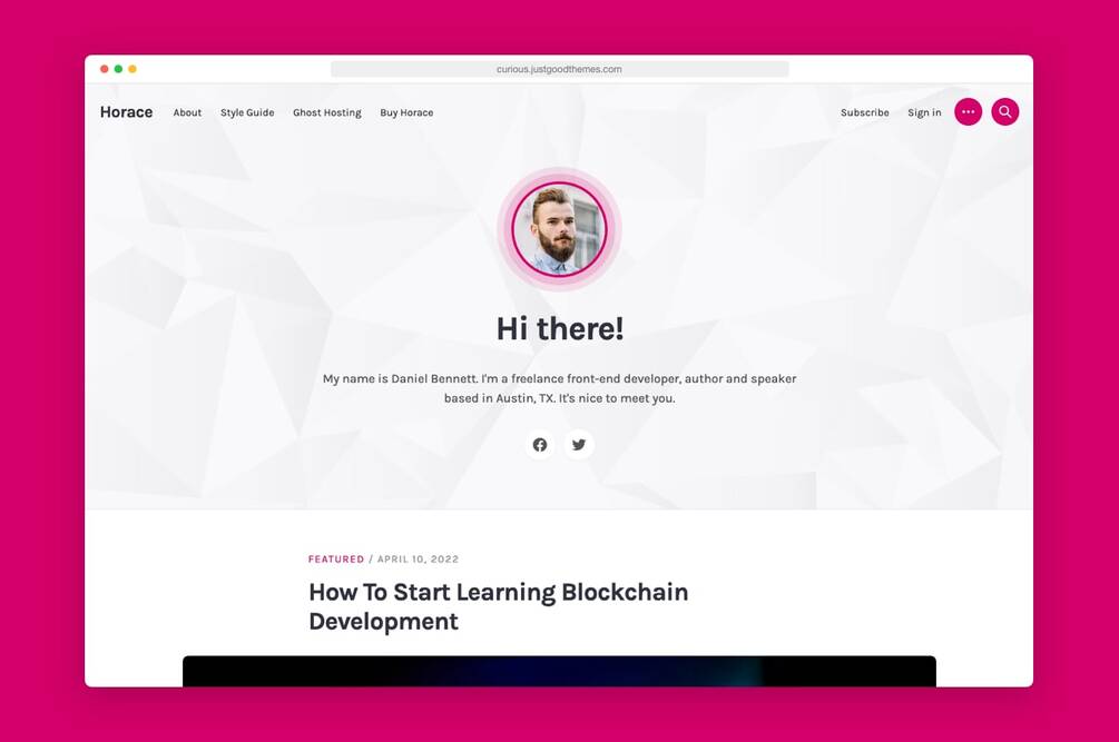 Horace — Ghost Theme