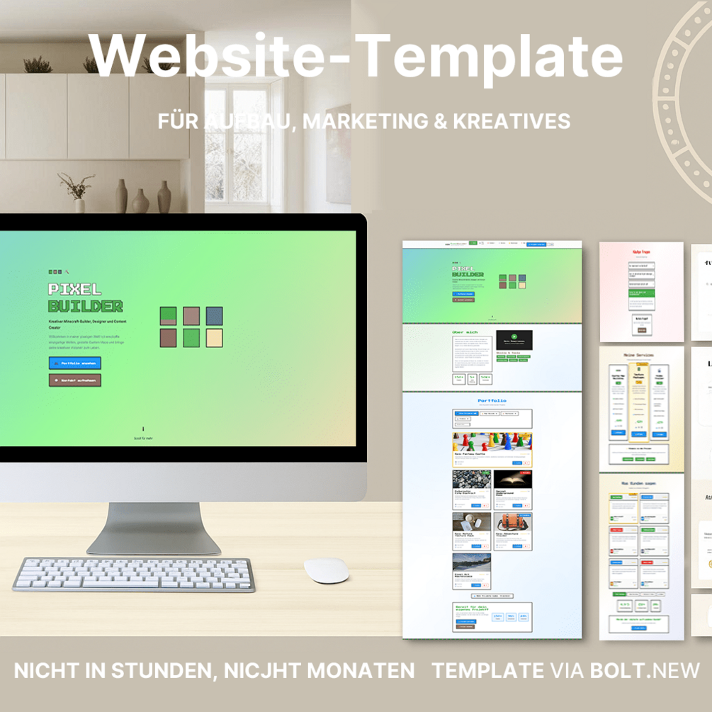 Minecraft Portfolio Template | Pixel Builder Website