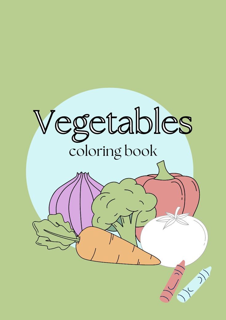 coloring books vegetables series