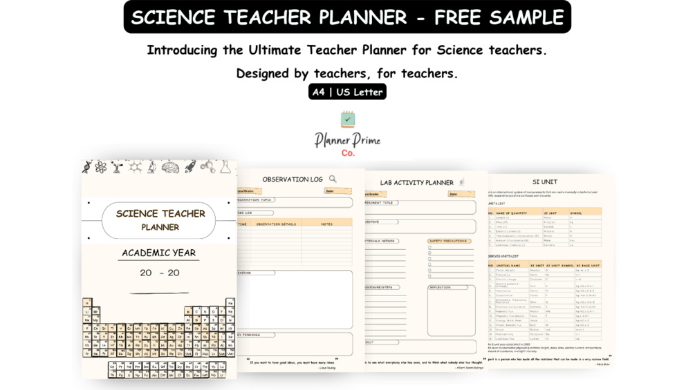 Science Planner Free Sample